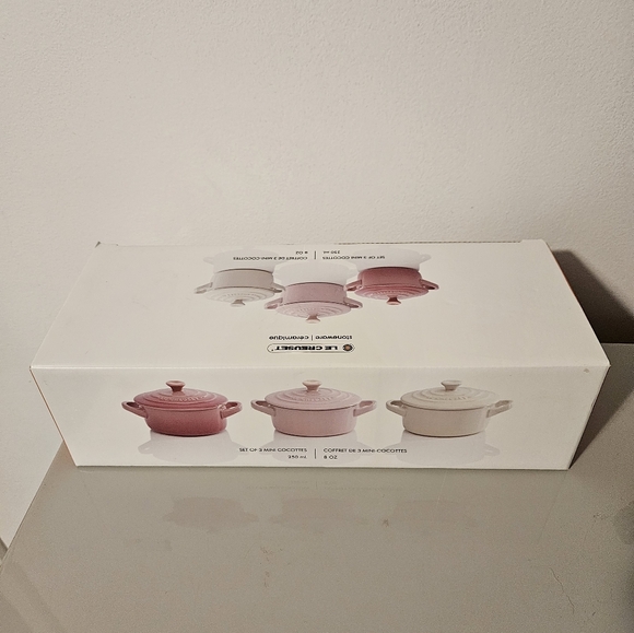 Le Creuset | Kitchen | Nib Le Creuset Pink Collection Mini Cocotte Set ...